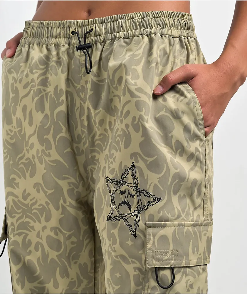 SWIXXZ Creepy Tan Cargo Parachute Pants | Mall of America®