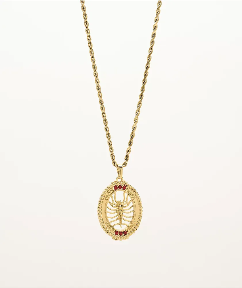 Saint Midas Scorpion King Gold 20" Necklace | Hamilton Place