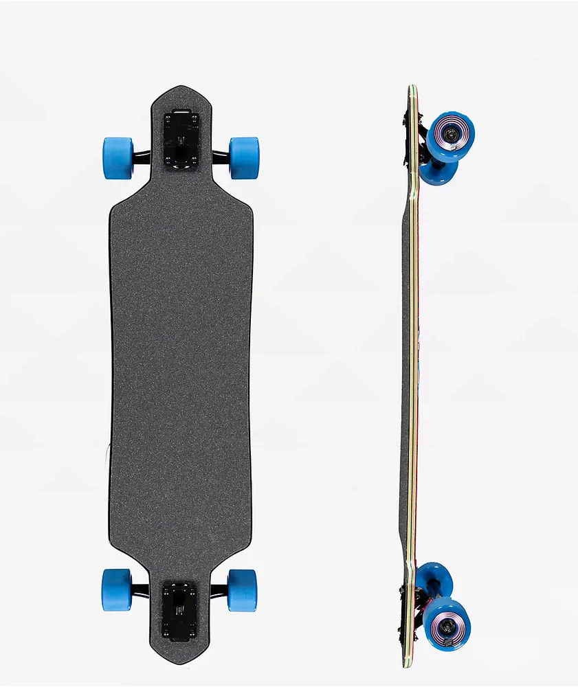Santa Cruz Floral Flame Dot 36" Drop Through Longboard Complete at Mall ...