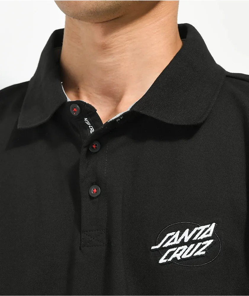 Santa Cruz Oval Dot Black Polo Shirt | Mall of America®