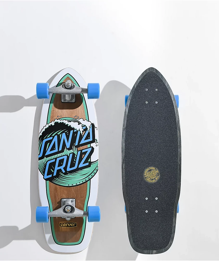 Santa Cruz x Carver Wave Dot 29.95" Cruiser Skateboard Complete ...