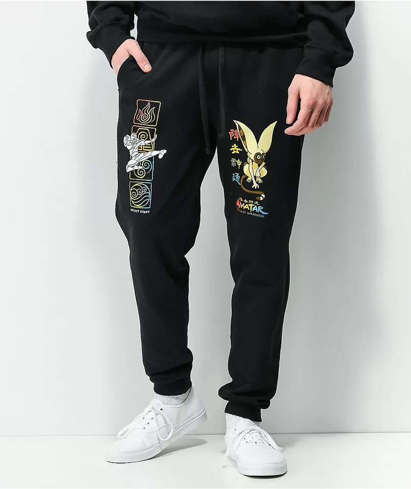 Select Start x Avatar: The Last Airbender Momo Black Sweatpants | Mall ...