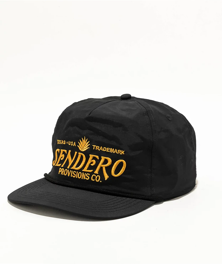 Sendero Logo Black & Gold Snapback Hat | Hamilton Place