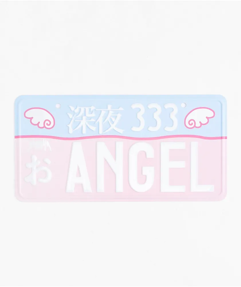 Shinya Angel Pink & Blue License Plate | CoolSprings Galleria