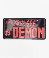 Shinya Demon Black License Plate | Hamilton Place