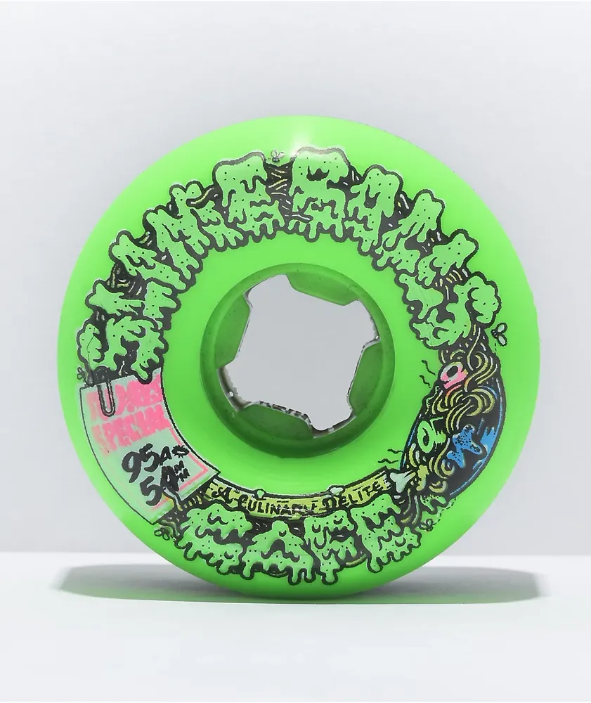 Slime Balls Double Take 54mm 95a Green & Black Skateboard Wheels ...