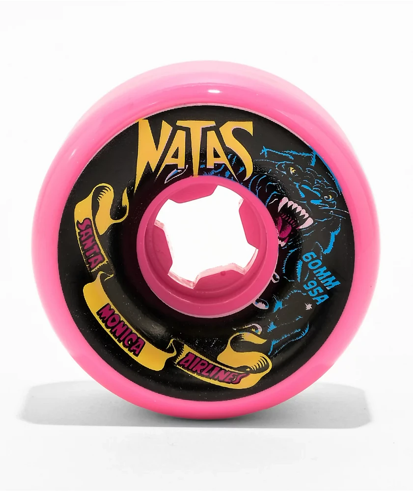 Slime Balls Natas Panther Vomits 60mm 95a Pink Skateboard Wheels ...