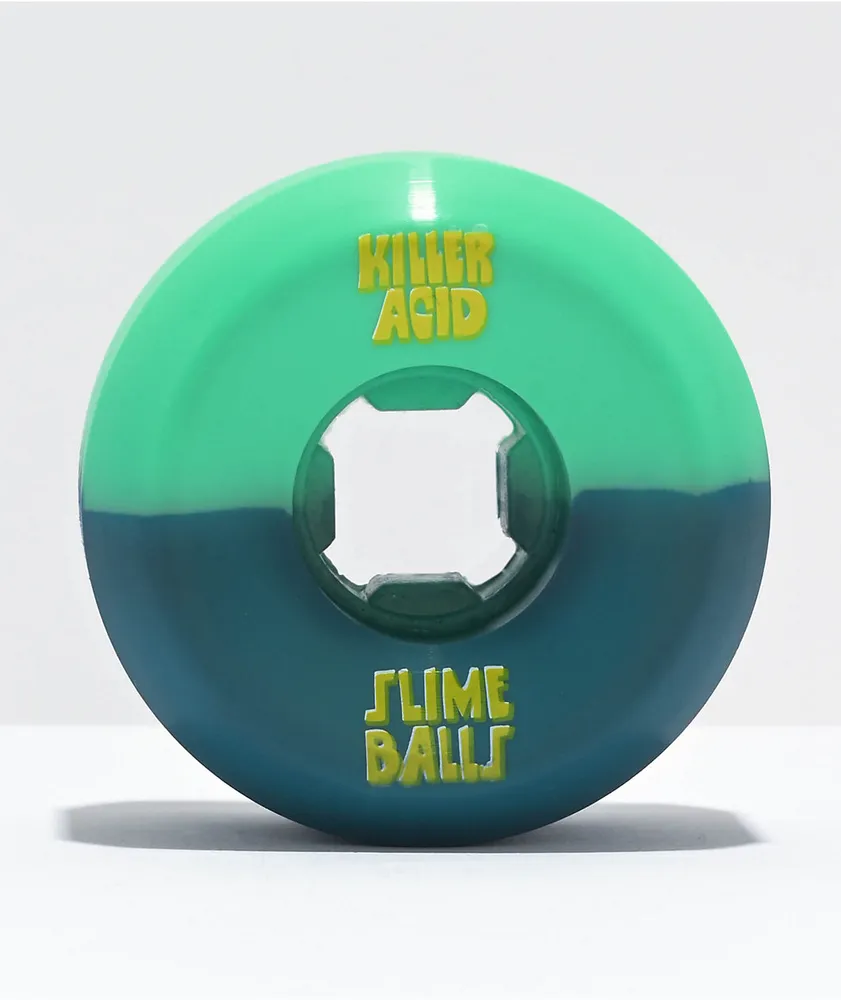 Slime Balls x Killer Acid 50-50 54mm 99a Green Skateboard Wheels | Mall ...