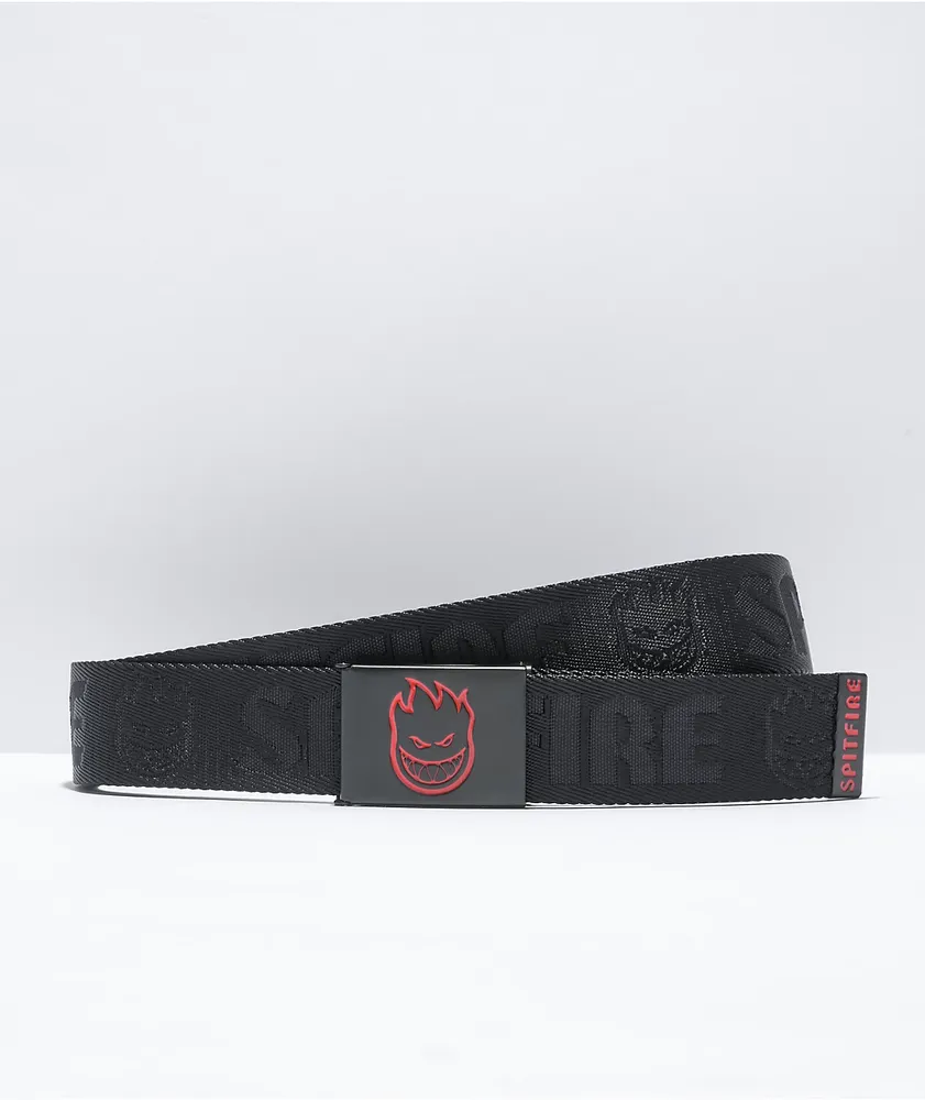 Spitfire Bighead Hombre Black Web Belt | Hamilton Place