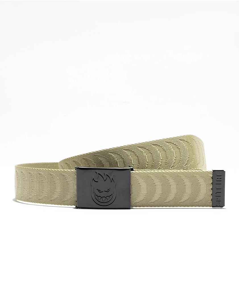 Spitfire Crescent Tan Web Belt | Hamilton Place