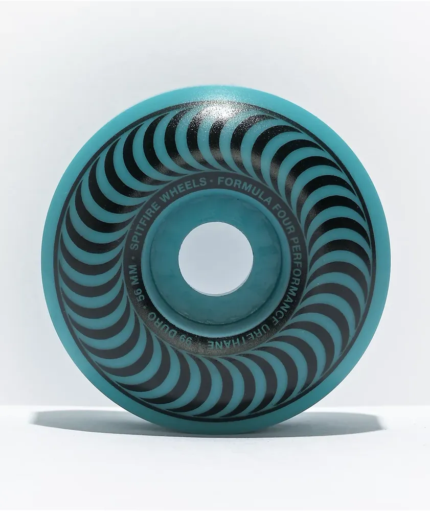 Spitfire Formula Four Classic Blue & Black 56mm 99a Skateboard Wheels ...