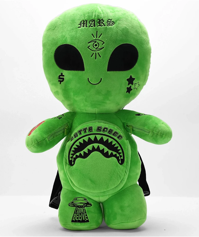 Sprayground Alien Green Plush Backpack | Hamilton Place