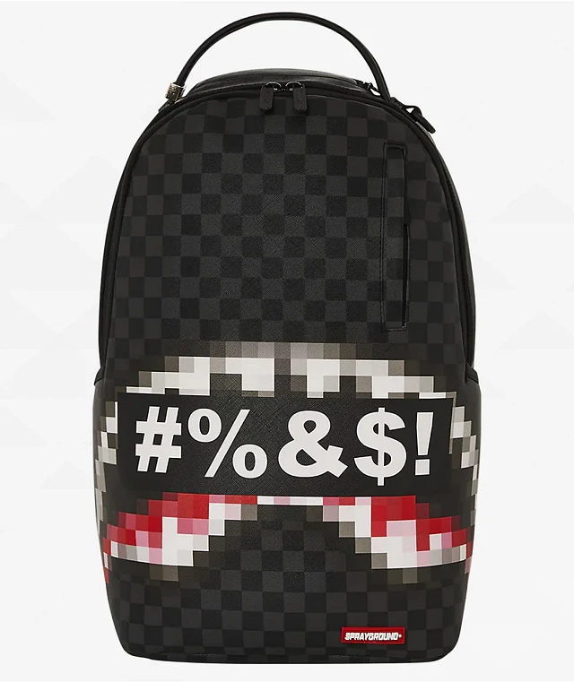 Sprayground Censored Black Checker Backpack | Hamilton Place