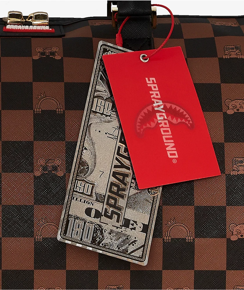 Sprayground Peeking Character Checker Duffle Bag | Mall of America®