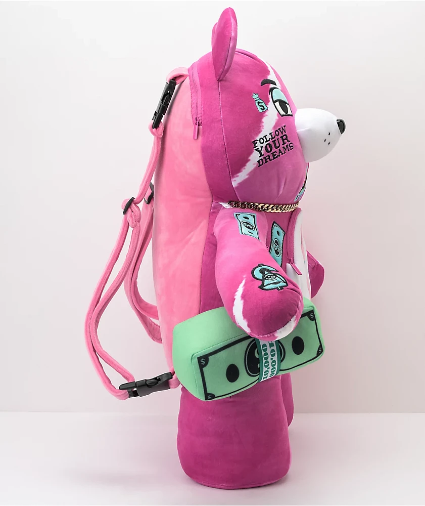 Sprayground Punk Money Bear Teddy Bear Pink Backpack | Mall of America®