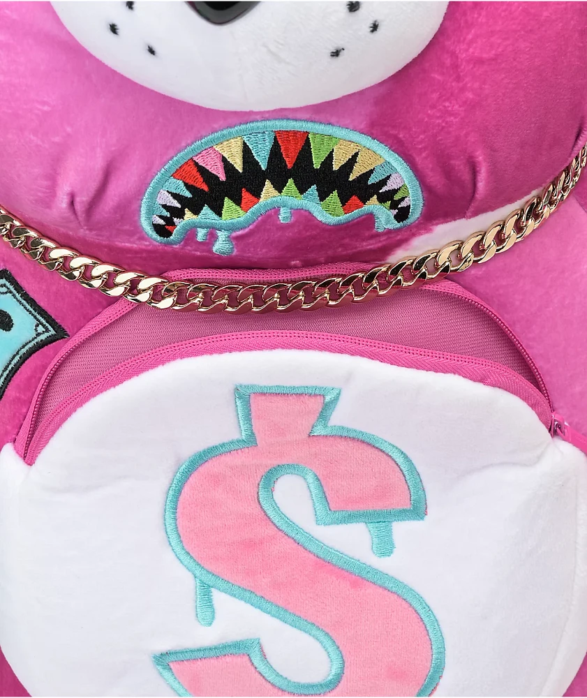 Sprayground Punk Money Bear Teddy Bear Pink Backpack | Mall of America®
