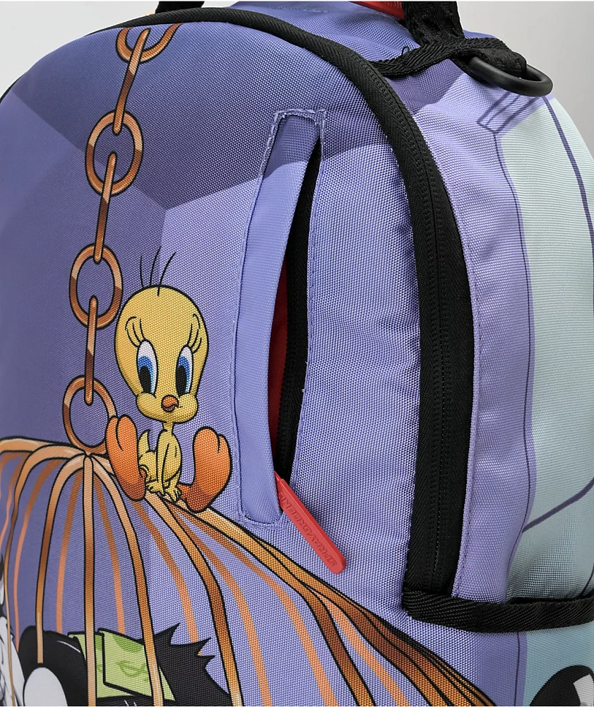 Sprayground x Looney Tunes Tweety VS Sylvester Purple Backpack at Mall ...