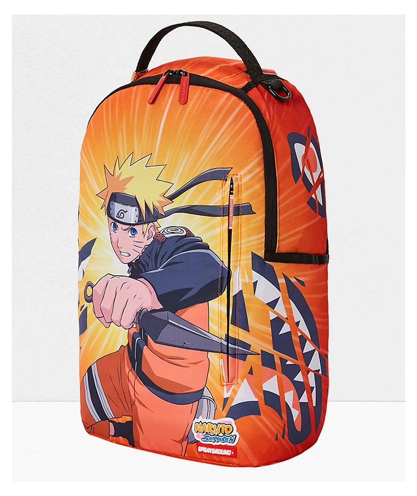 Sprayground x Naruto Shippuden Breakout Shark Orange Backpack at Mall ...