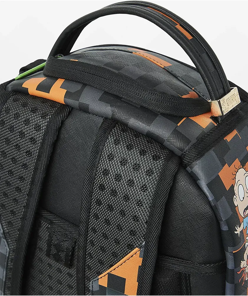Sprayground x Nickelodeon Nicktoons Bust Through Black & Grey Checkered ...