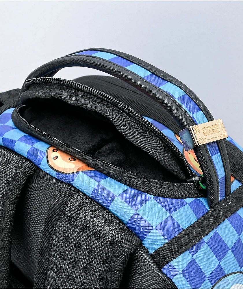 Sprayground x Sesame Street Cookie Monster Bubble Blue Leather Backpack ...