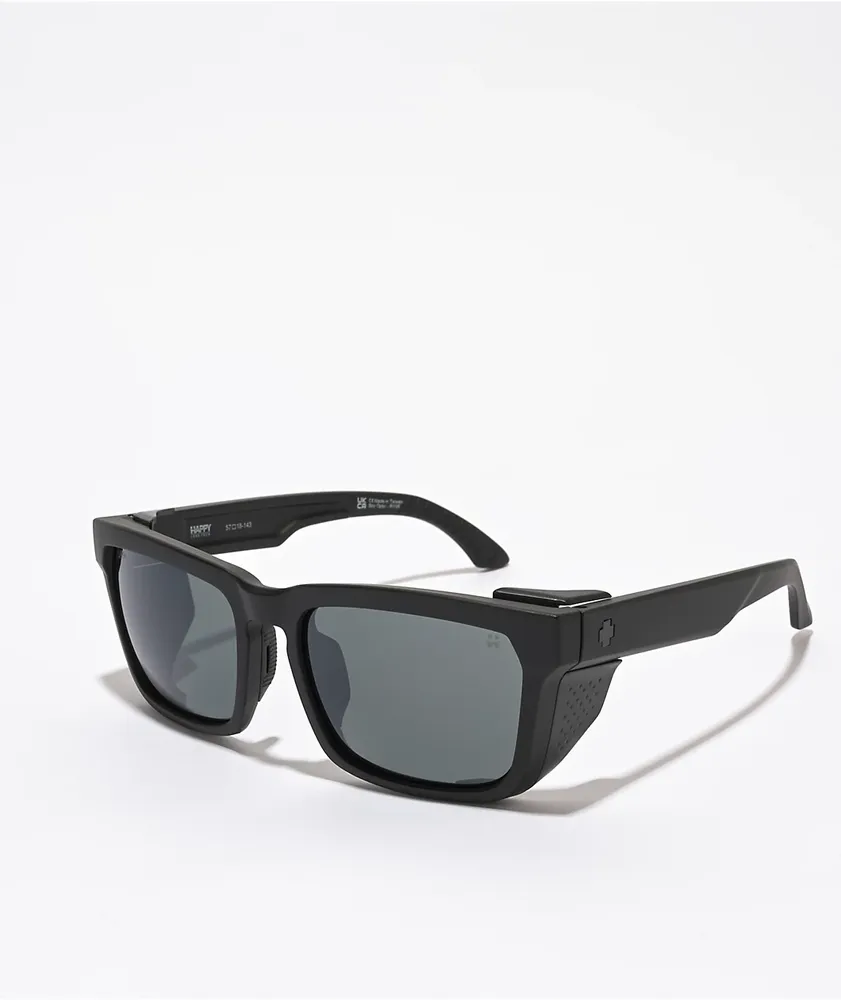 Spy Helm Tech Matt Black & Happy Gray Green Sunglasses | Hamilton Place