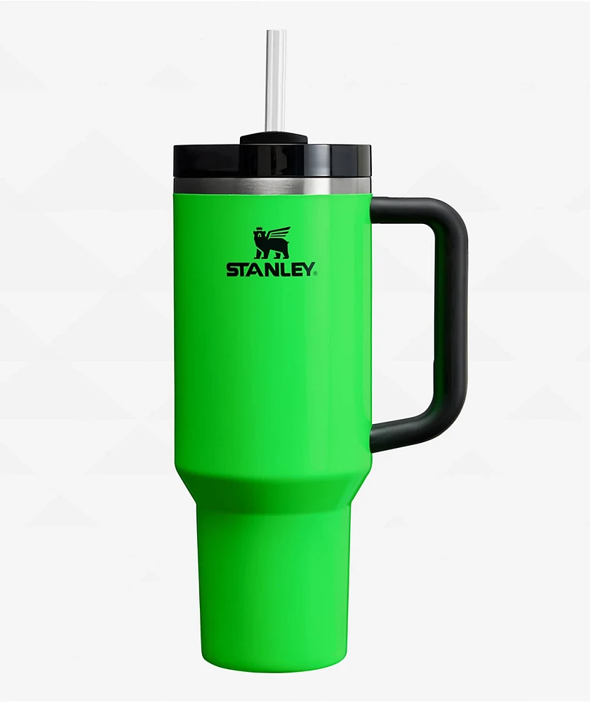 Stanley IceFlow Flip Straw Neon Green Tumbler 30 oz | Hamilton Place