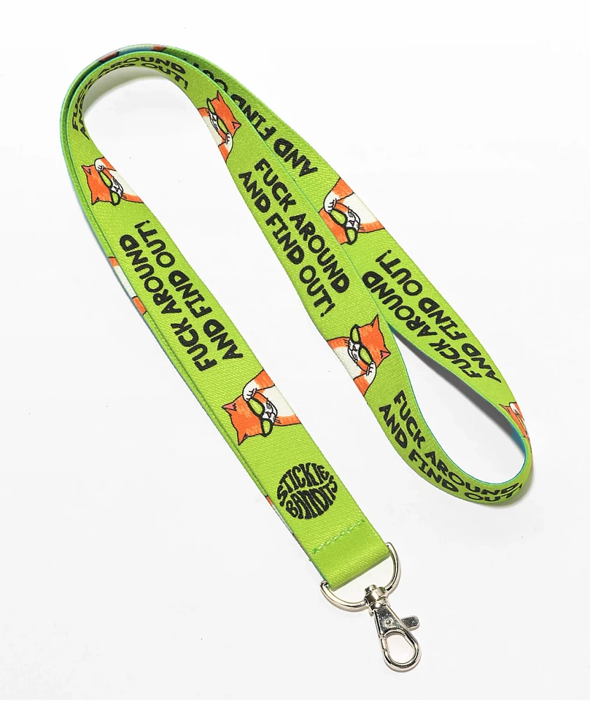Stickie Bandits Find Out Blue & Green Lanyard | Hamilton Place
