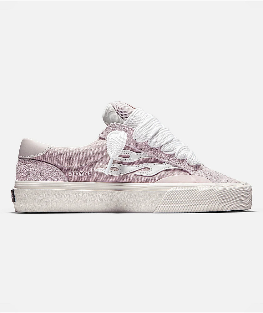 Straye Logan Puff Dusty Pink & White Skate Shoes | Hamilton Place