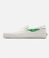 Straye Vista White & Green Flame Skate Shoes | Hamilton Place