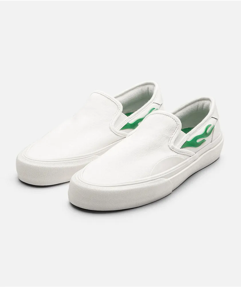Straye Vista White & Green Flame Skate Shoes | Mall of America®