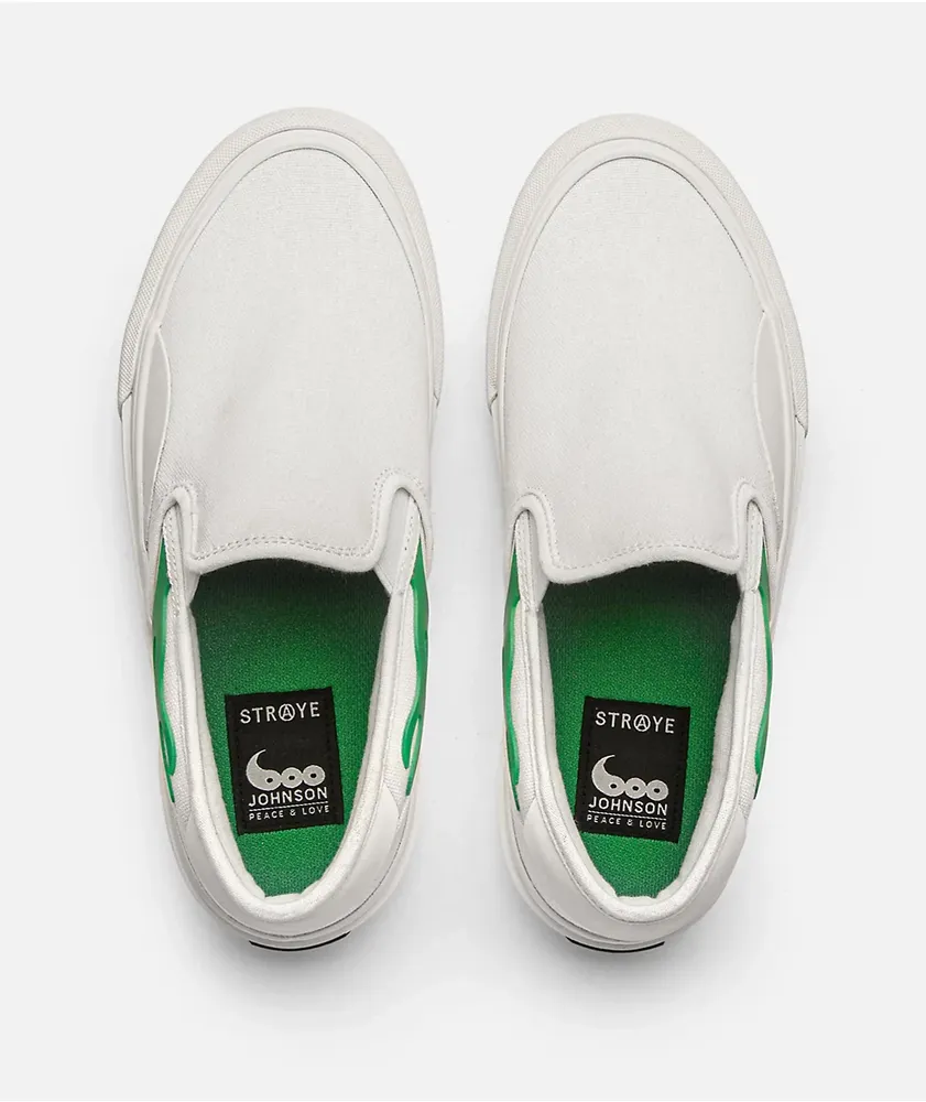 Straye Vista White & Green Flame Skate Shoes | Mall of America®