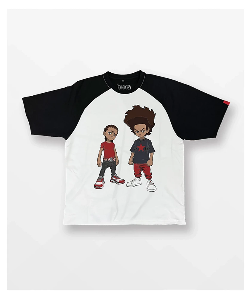 Boondocks The Boondocks Brothers White Raglan T-Shirt | Hamilton Place