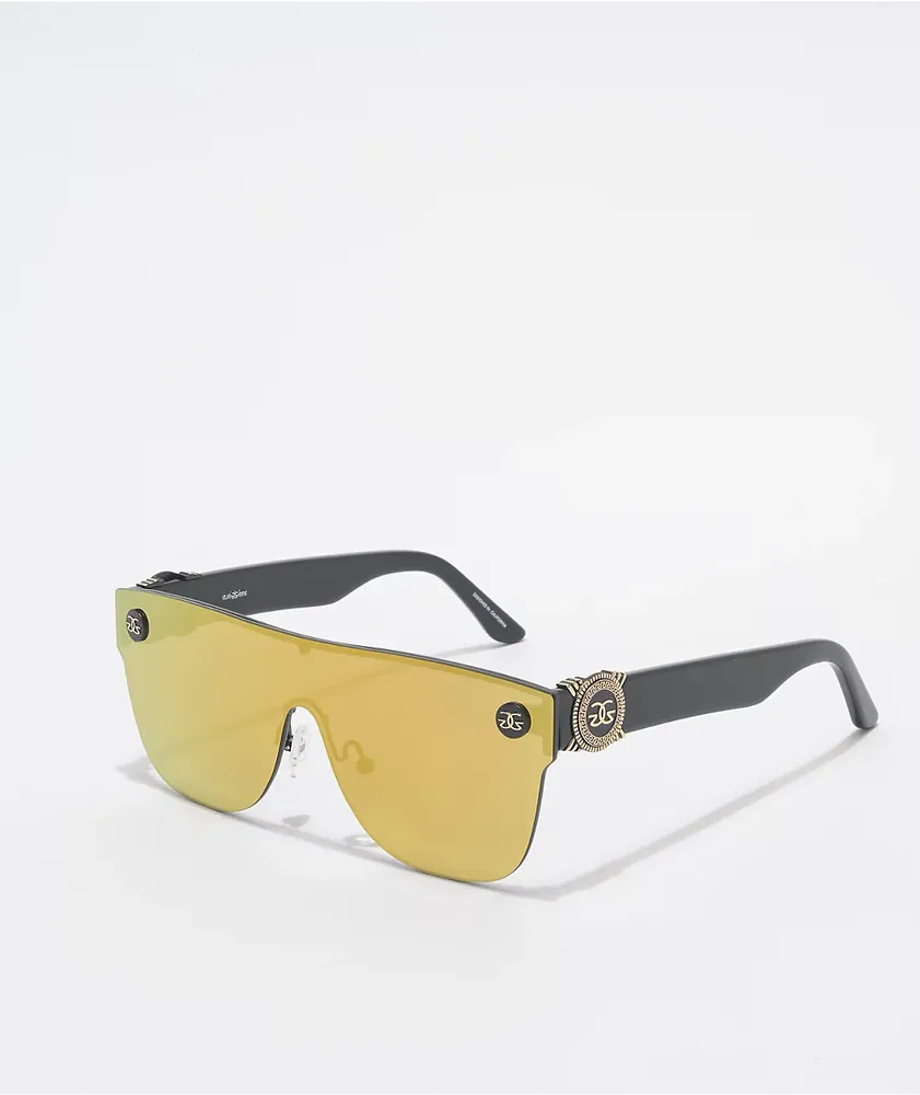 The Gold Gods The Cronos Black & Gold Flash Sunglasses | Hamilton Place