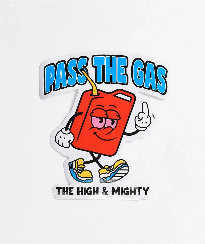 The High & Mighty Gas White Sticker | Hamilton Place