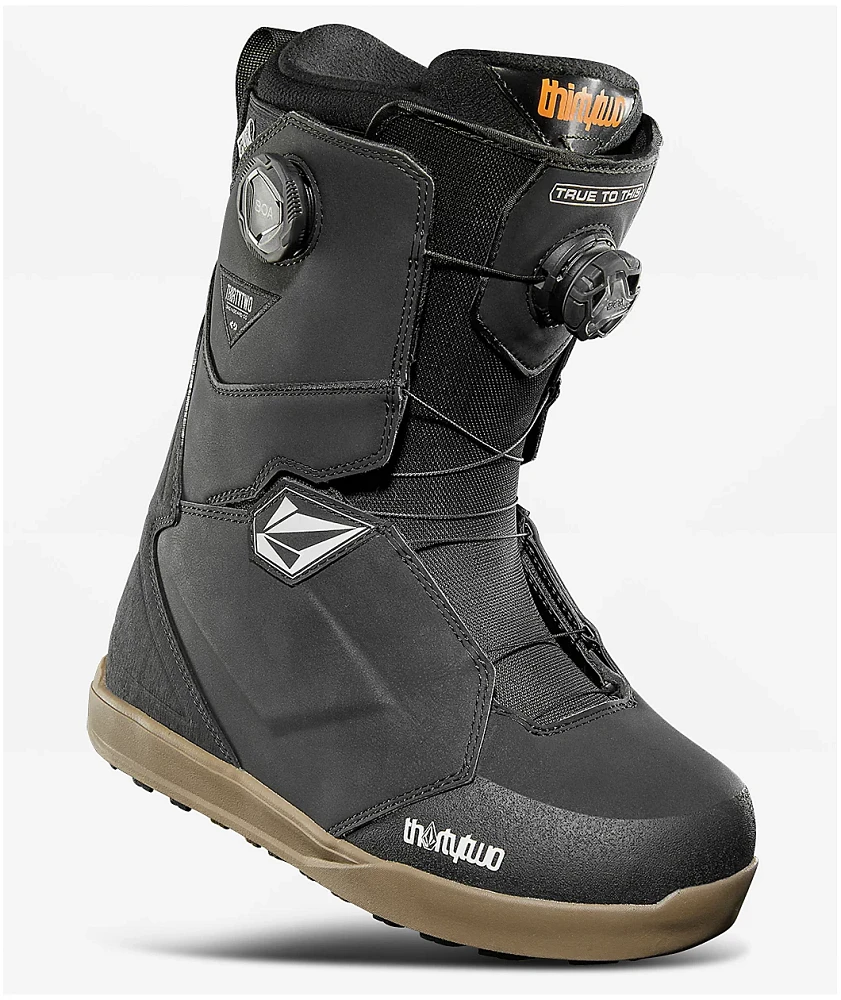 ThirtyTwo x Volcom Lashed Double BOA Black & Gum Snowboard Boots 2025 ...