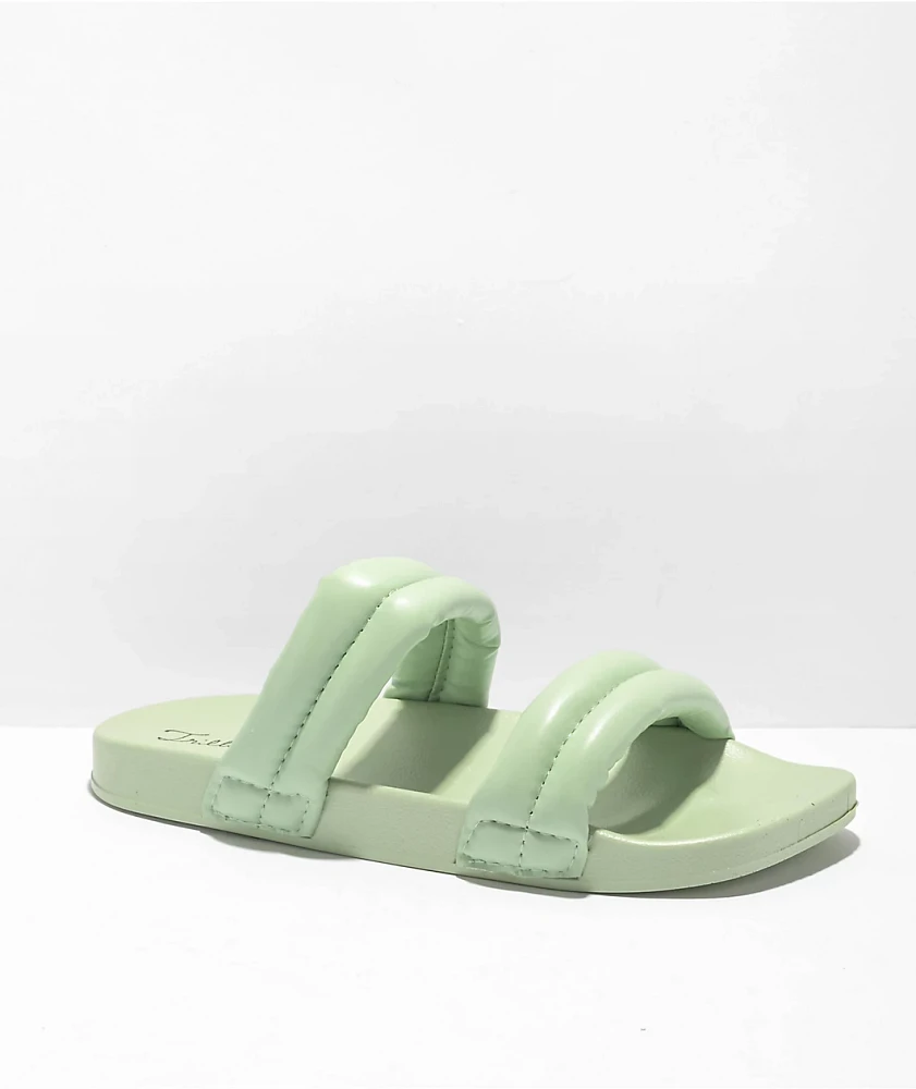 Trillium Mada Green Slide Sandals | Hamilton Place