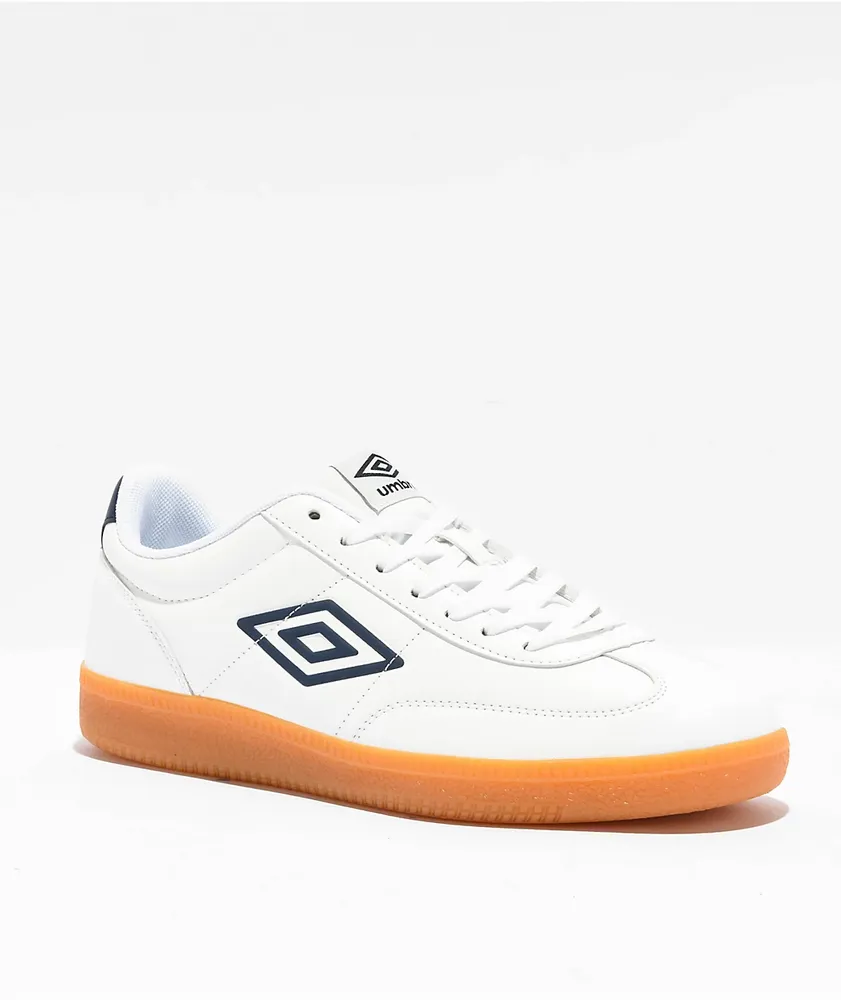 Umbro Regent SL White, Navy & Light Gum Shoes | Hamilton Place