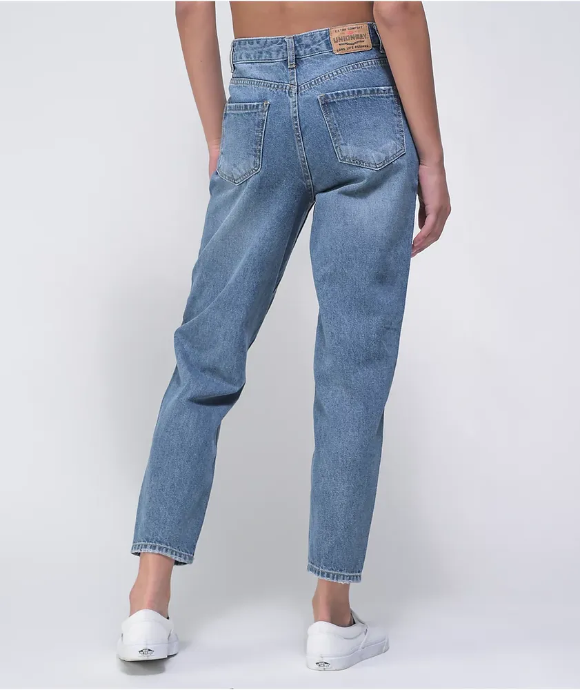 Unionbay Madonna Blue Destructed Mom Jeans | Mall of America®