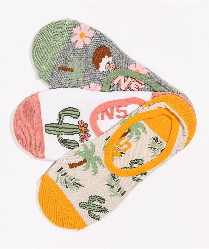 Vans Canoodle Desert 3-Pack No-Show Socks | Hamilton Place