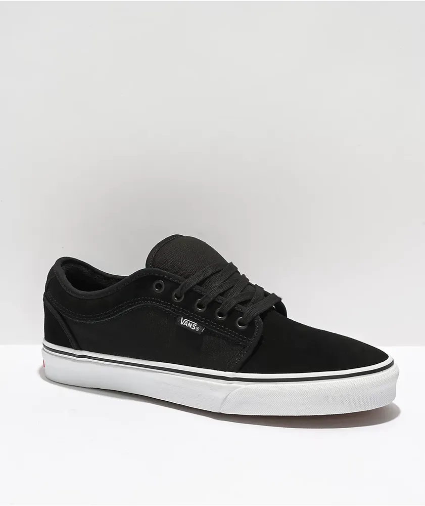 Vans Chukka Low Black & White Suede Skate Shoes | Hamilton Place