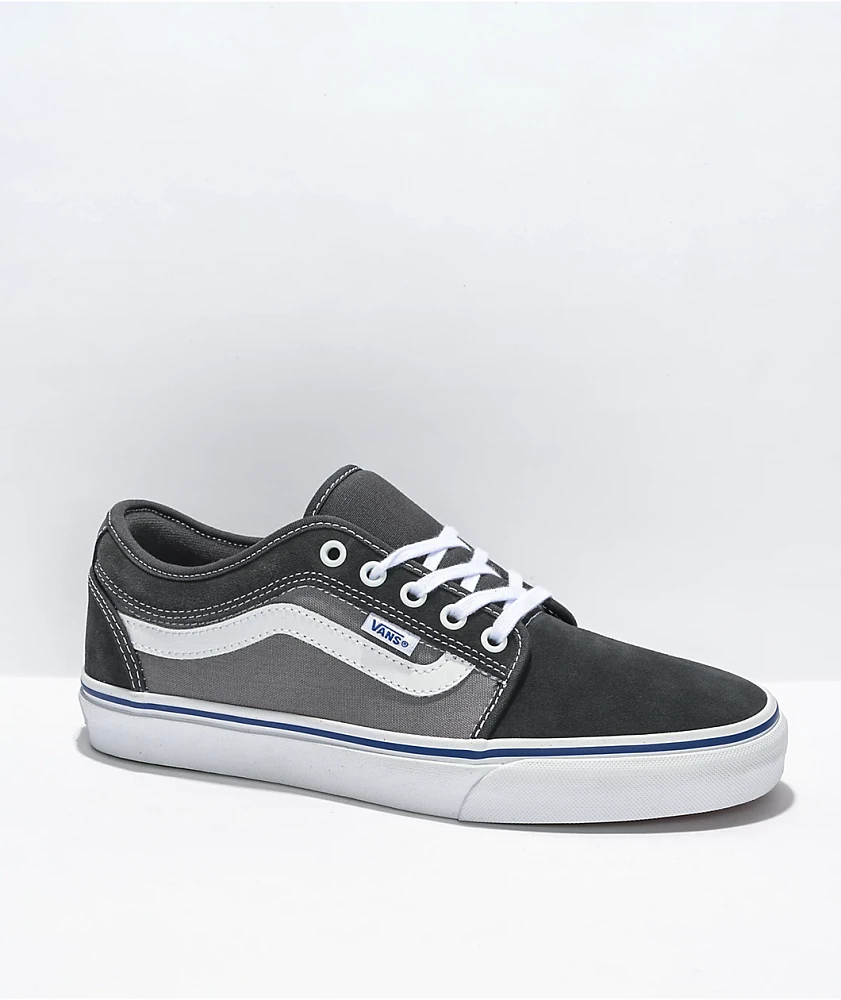 Vans Chukka Low Sidestripe Asphalt & Blue Skate Shoes | Hamilton Place
