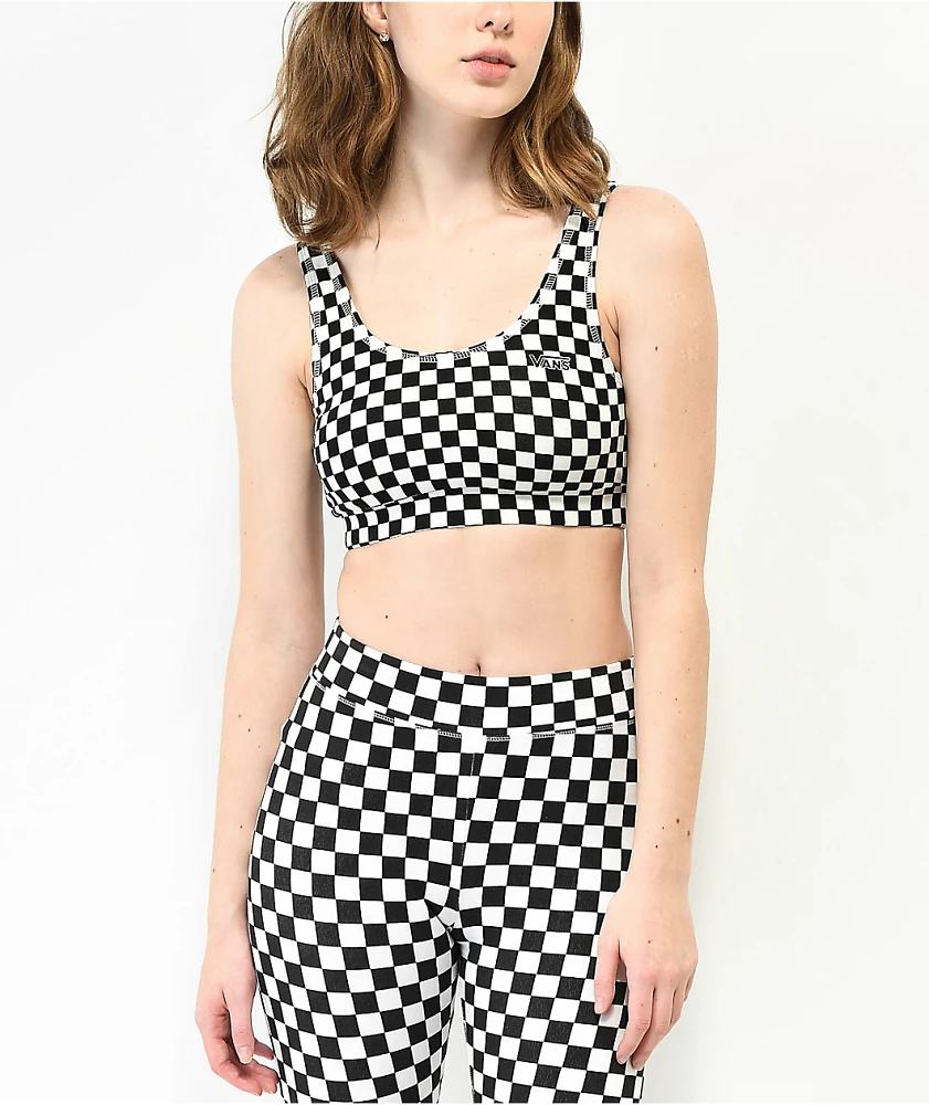 Vans Flying V Black & White Checkered Sports Bra | Mall of America®