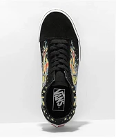 Vans Old Skool Glow Wizard Black & White Skate Shoes | Hamilton Place