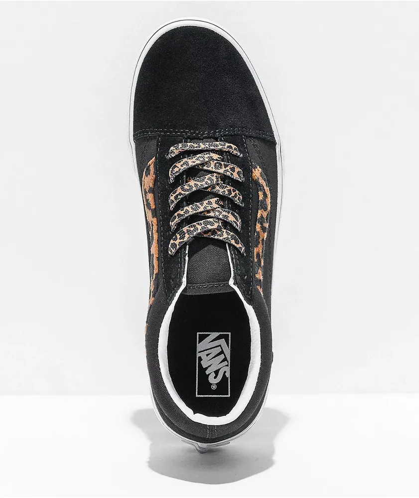 Vans Old Skool Leopard Fur & Black Skate Shoes | Mall of America®