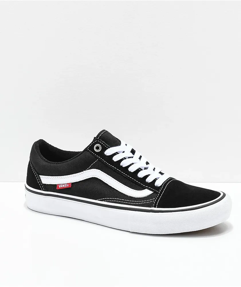 Vans Old Skool Pro Black & White Skate Shoes | Hamilton Place