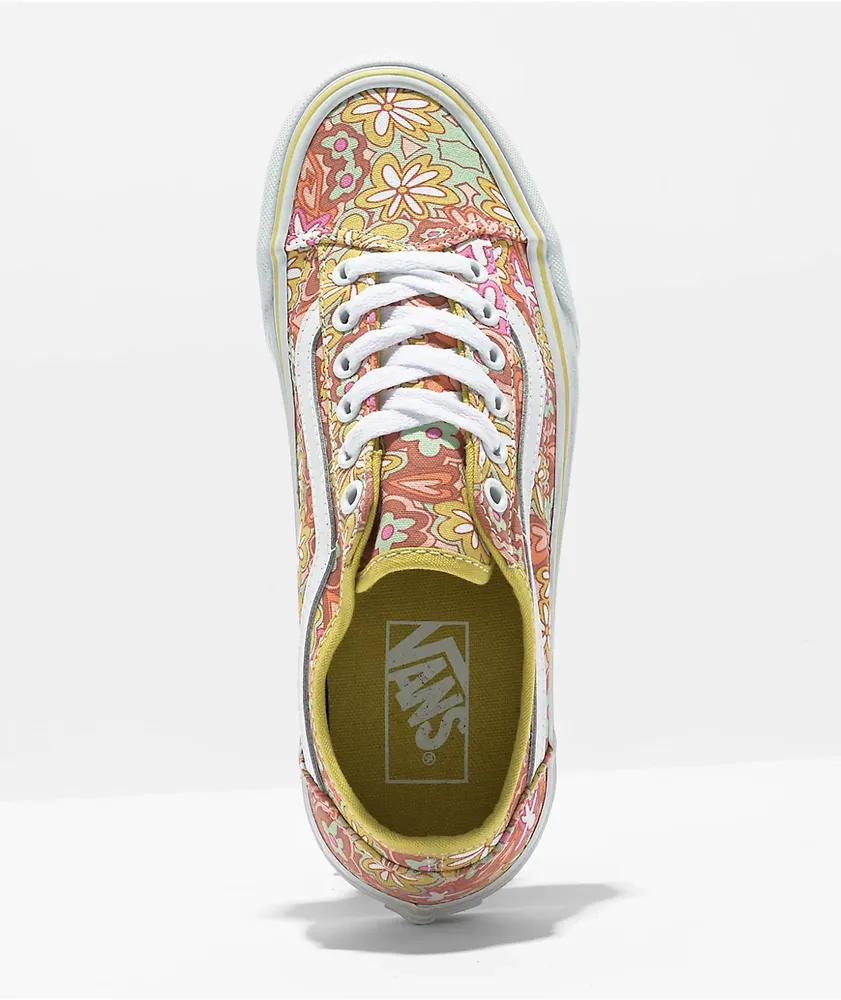 Vans Old Skool Tapered Psychedelic Resort Yellow Skate Shoes | Mall of ...