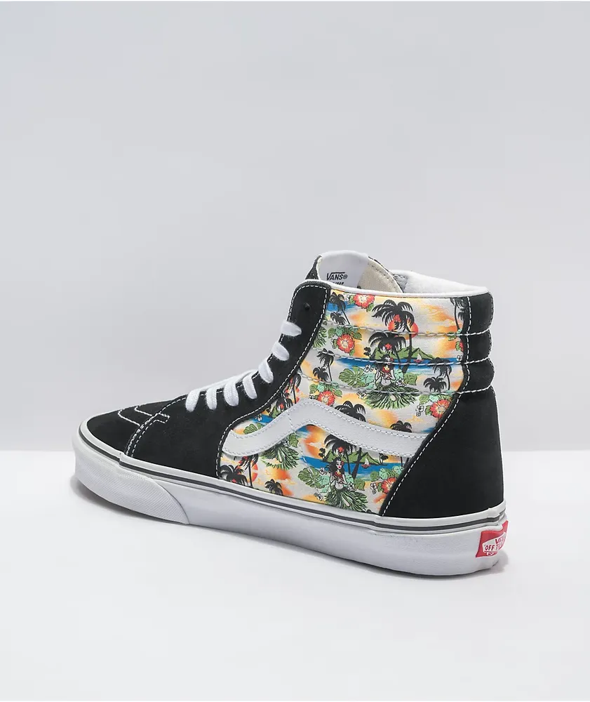 Vans Sk8-Hi Aloha Black & White Skate Shoes | Mall of America®