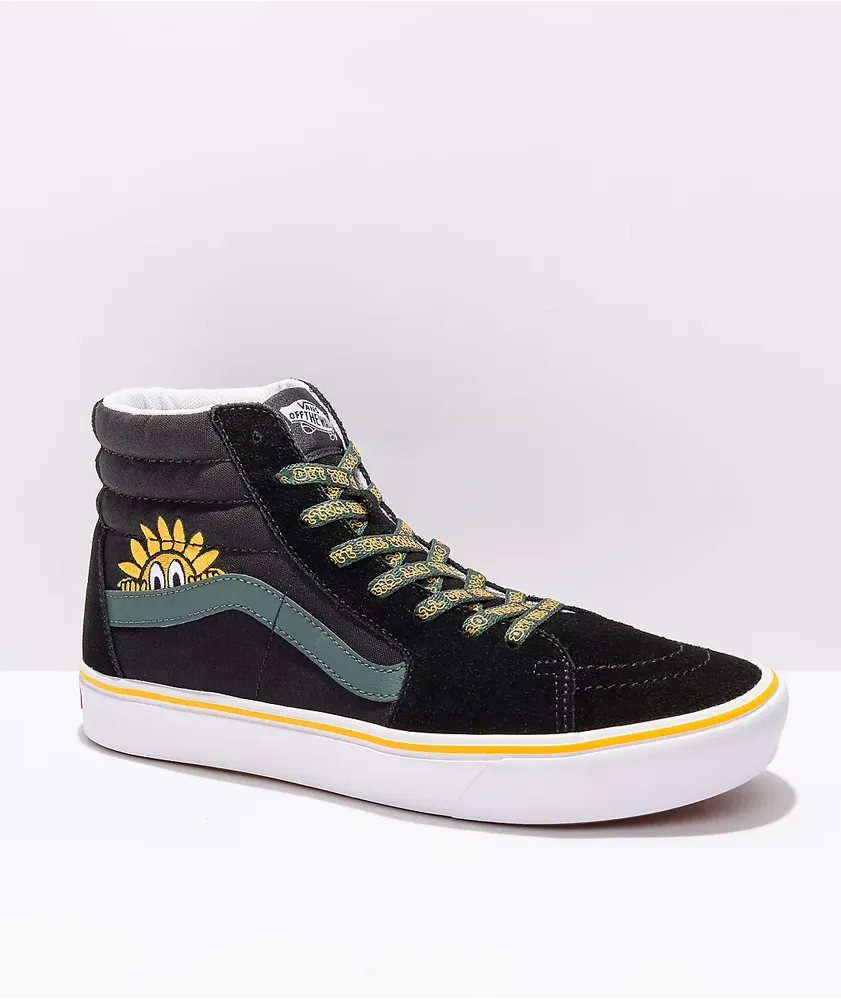 Vans Sk8-Hi ComfyCush Trip Outdoors Black & White Skate Shoes ...