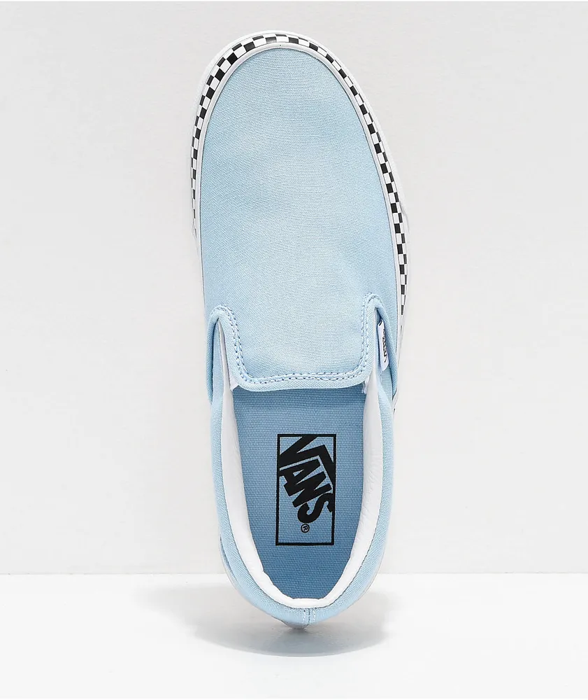 Vans Slip-On Cool Blue & Checkerboard Skate Shoes | Mall of America®
