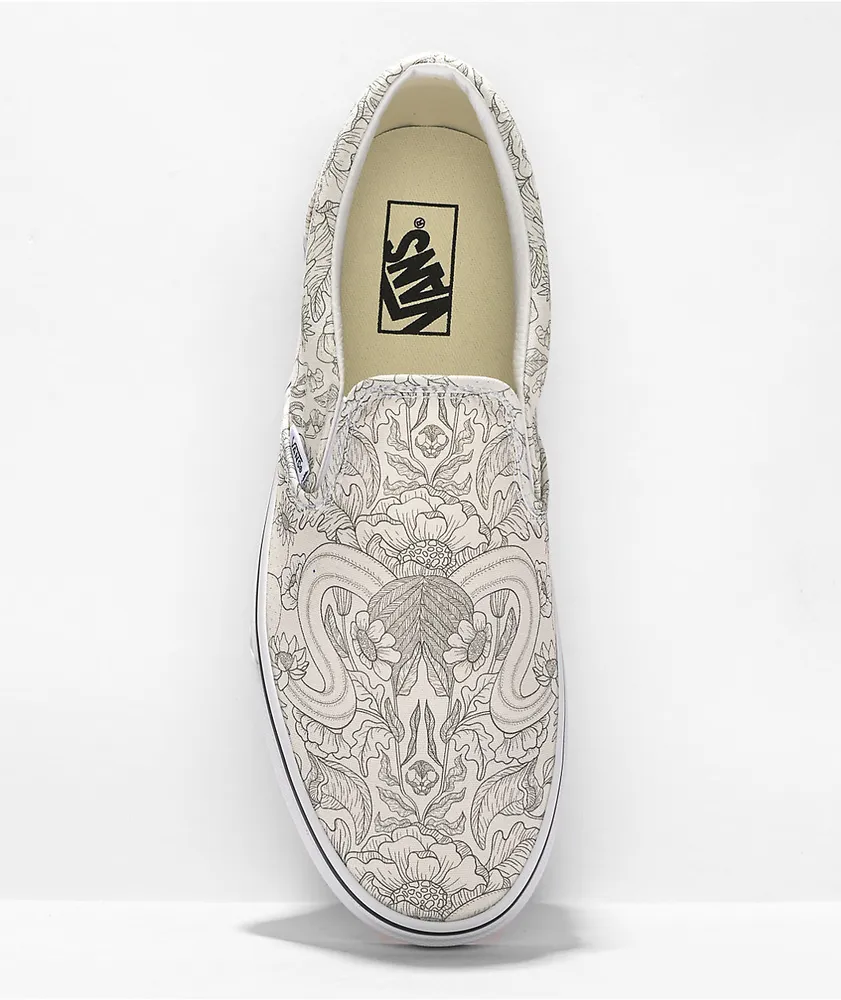 Vans Slip-On Desert Marsh Skull White Skate Shoes | Mall of America®